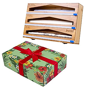 Aluminum Foil Organization and Storage, Saran wrap Dispenser with Cutter.Foil, Plastic, Wrap Organizer, Foil Dispenser with Cutter, Food wrap Dispenser with Cutter 3 in 1 for foil, Plastic, Wax Paper