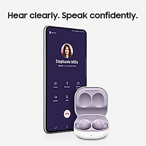 SAMSUNG Galaxy Buds 2 True Wireless Earbuds Noise Cancelling Ambient Sound Bluetooth Lightweight Comfort Fit Touch Control US Version, Lavender
