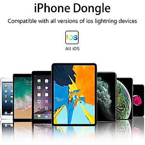 MFi Certified] Lightning to 3.5 mm Headphone Jack Adapter for iPhone, 2 in 1 Lightning to 3.5mm AUX Audio Charger Splitter Compatible with iPhone 14 13 12 11 XS XR X 8 7 Audio Earphone Adaptor