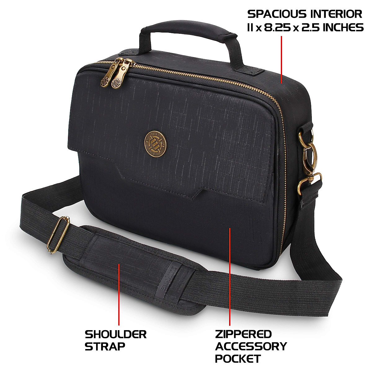 ENHANCE MTG Card Travel Bag with Divider Compartments, Storage for Pencils, Dice and Tokens - Compatible with Magic The Gathering, Card Games Against Humanity and More