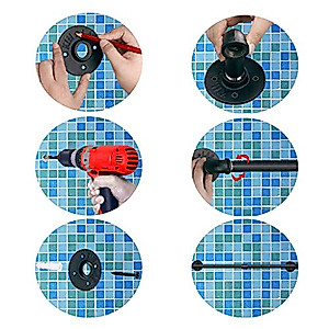 TLBTEK Industrial Pipe Clothes Rack,Black Iron Bathroom Kitchen Towel Bar,Vintage Farmhouse DIY Wall Mounted Pot Bar Rack, Detachable Kitchen Utensils Hanger (31.5 Inch)