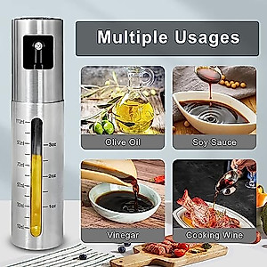 ZOBOOFIL Oil Sprayer for Cooking, 120ml Olive Oil Spritzer Sprayer Bottle, Premium Oil Sprayer Mister, Kitchen Gadgets Accessories Widely Used for Salads, Barbecues, Kitchen Baking, Grilling