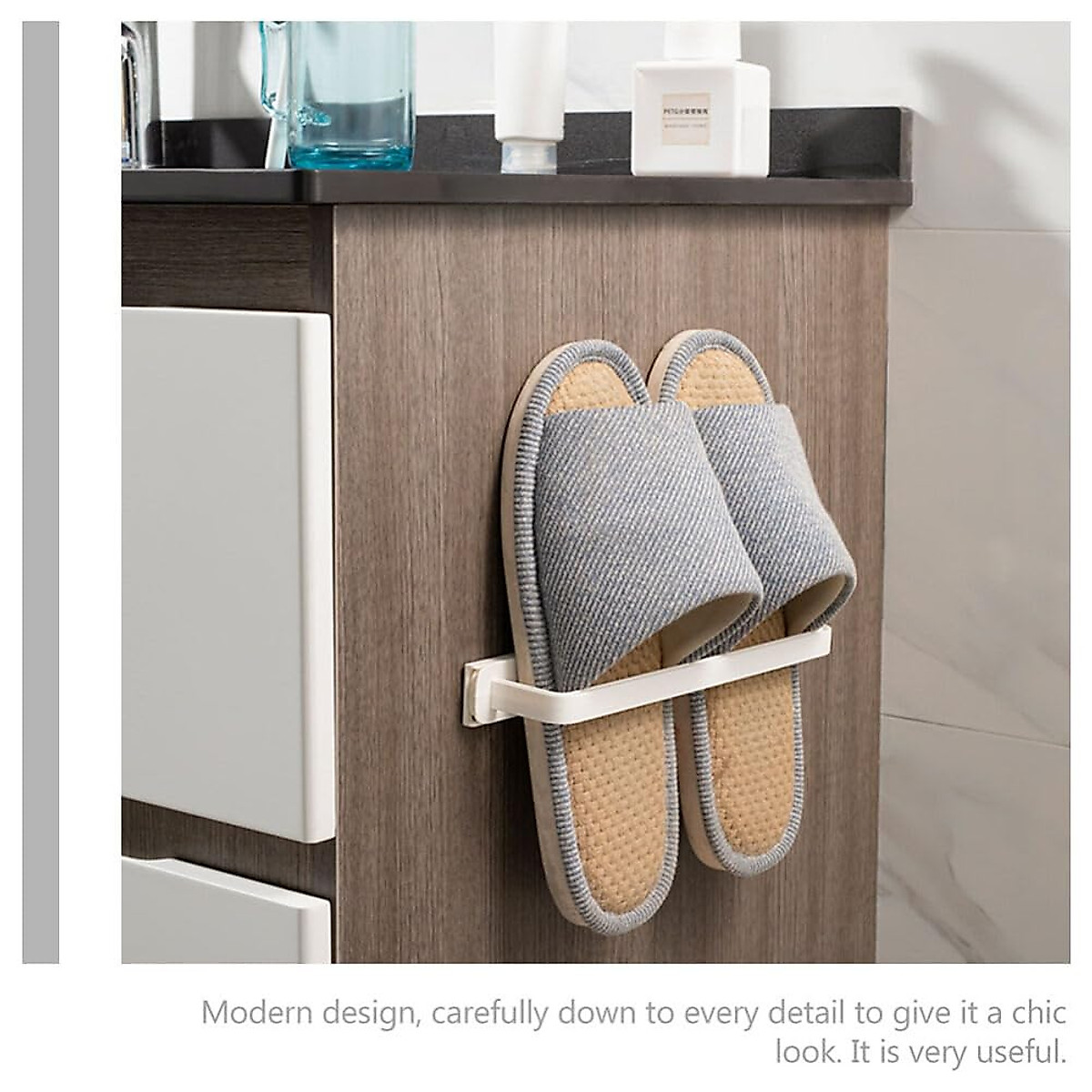 2pcs Sliding Rack Hand Towel Rack Punch Towel Wall Mounted Towel Holder Bathroom Towel Rods Coat Hangers Space Saving Towel Bar Organizer Stand Baby Rag Rack White Abs Scarf