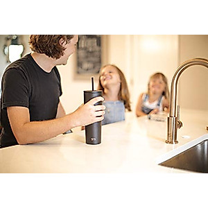 Simple Modern Tumbler Lid with Straw | Reusable Replacement ONLY Fits Simple Modern, S|M | Stainless Steel Classic, Journey, Scout Travel Coffee Mug Water Bottle | Classic Collection | Winter White