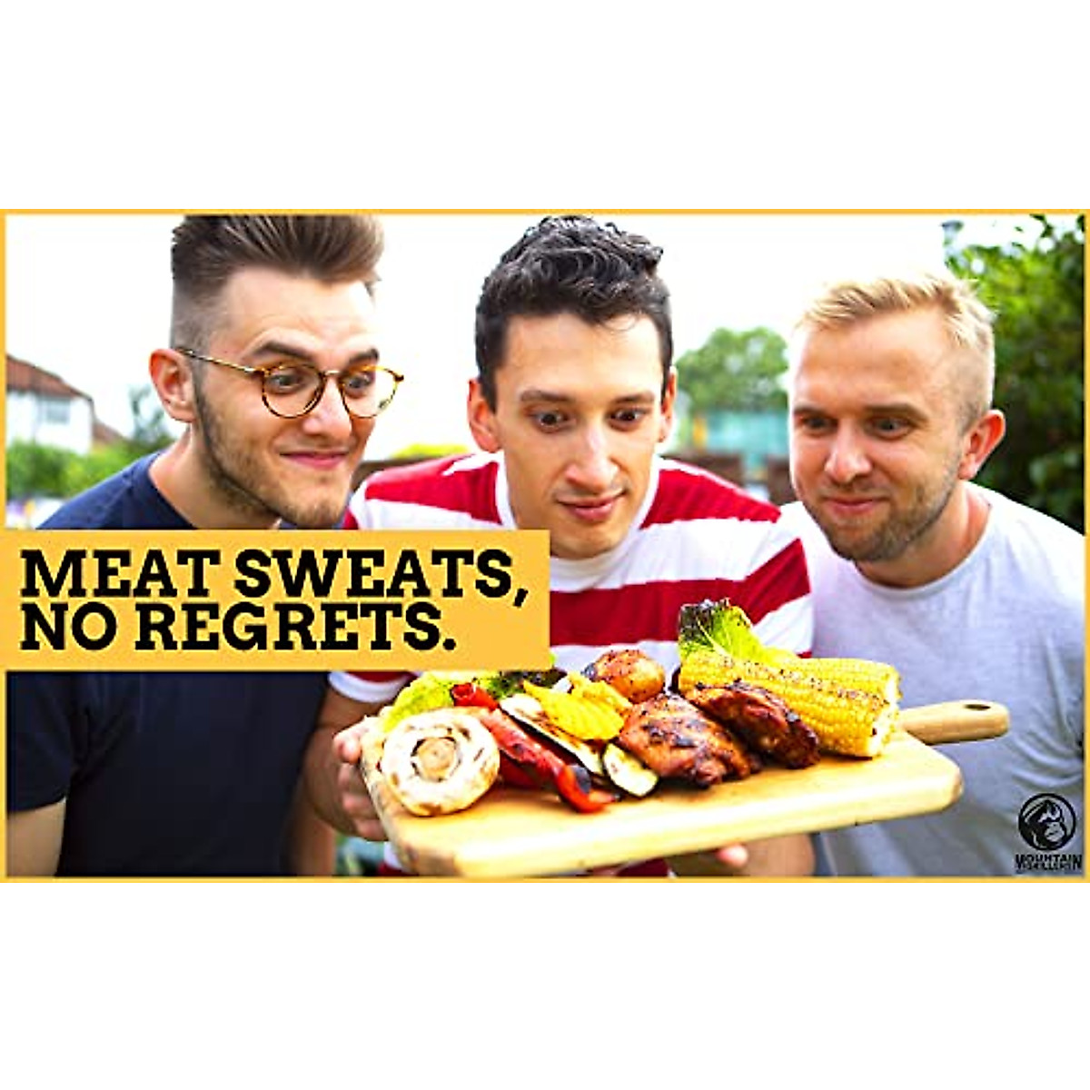 Mountain Grillers Veggie Grill Basket - Heavy Duty Vegetable Grilling Basket also for Fish Meat and Shrimp - Suitable for All Grills BBQ & Smokers - Stainless Steel - 12 Inch vegetable bbq pan