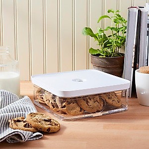 ZWILLING Fresh & Save Cube Box, Plastic, Airtight Dry Food Storage Container, 2-pc Large Cube Set, 1.7-qt