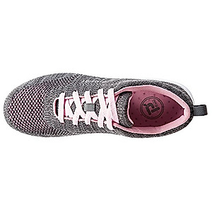 Propét Women's Washable Walker Evolution Shoe, Grey/Pink, 7.5 Wide US
