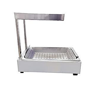 KOUWO Commercial French Fry Warmer Infrared Strip Heat Lamp Fries Warmer Station with 1/1 Pan