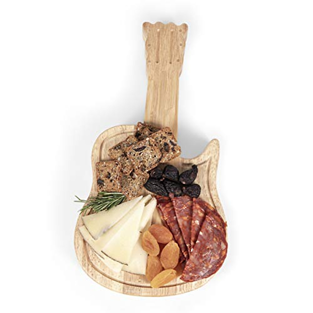 TOSCANA - a Picnic Time brand Guitar Cheese Board & Knife Set, Novelty Charcuterie Board Set with Cheese Knifes, Cheese Boards Charcuterie Boards, Serving Platter, (Bamboo)