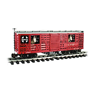 Bachmann Trains - Animated Stock CAR Santa FE w/Horses - Large G Scale