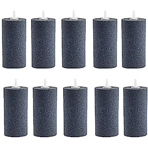 AQUANEAT Aquarium 4"x2" Cylinder Air Stone Fish Tank Aerator Diffuser Hydroponics (10 pcs)