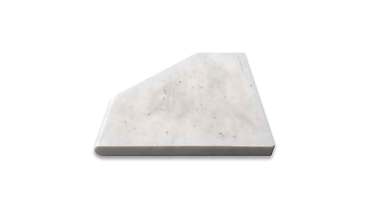 Premium Carrara Marble Shower Shelf - 8x8 Polished Tile