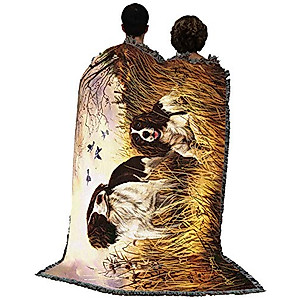 Pure Country Weavers English Springer Spaniel Blanket by Robert May - Gift for Dog Lovers - Tapestry Throw Woven from Cotton - Made in The USA (72x54)