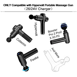 24V Power Cord for Hypervolt Massage Gun HPI5300000100 53000 001-00 Charger for Hyperice 42000 038-00 Battery AC/DC Adapter 6.0Ft Extra Long Replacement for SK03T-2400100Z Power Supply