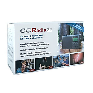 C. Crane CCRadio-2E Enhanced Portable AM FM Weather and 2-Meter Ham Band (Black) CC2BE