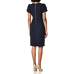 Calvin Klein Women's Tulip Sleeved Sheath Dress, Indigo, 12