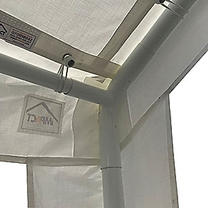 Impact 20' x 20' x 12' Portable Carport Garage Canopy, Outdoor Party Tent with 8 Dressed Legs, White
