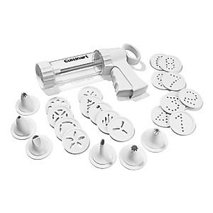 Cuisinart Cookie Press with 18 Discs and 6 Decorating Tips, White