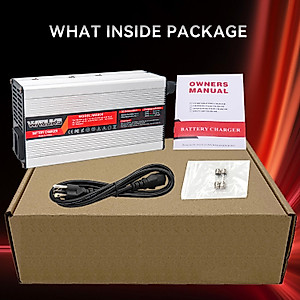 WAOUKS 72V 6A Charger 72V 82.8V Lead Acid Battery Charger DC Plug 3pin C13 N+L- Used for 72V Lead Acid AGM Gel VRLA OPZV Battery Full Charged 72V Smart Charger