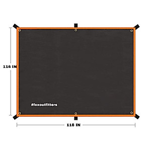 Fox Outfitters Multi Use Rain Fly - 100% Waterproof - Includes 4 Aluminum Stakes & 6 Tie Lines - Portable - Lightweight, Easy Setup