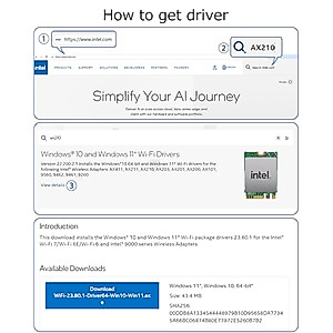 WiFi Card, Ubit Tri-Band 5400Mbps WiFi 6E 6GHz PCIe WiFi Card, BT 5.2, AX210 Wireless WLAN Adapter with MU-MIMO,OFDMA,Ultra-Low Latency, Supports Windows 10/11 (64bit)