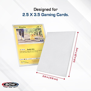 BCW Deck Guard - Double Matte Card Sleeves | 500 Count Box (10 Packs of 50 Sleeves) |Acid-Free, No PVC | Fits 2.5" x 3.5" Game Cards | Archival Safe Sleeves for Card Protection (White)