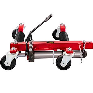 VEVOR Wheel Dolly, 1500 Lbs Capacity Car Dolly, 12'' Car Jack Dolly, Wheel Jacks for Cars, Vehicle Positioning Hydraulic Tire Jack, Heavy Duty Ball Bearings Skate for Vehicle Car Auto Repair Moving