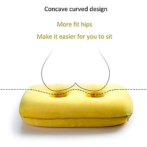 ESGT Ischial Tuberosity Seat Cushion with Two Holes for Sitting Bones- Memory Foam Sit Bone Relief Cushion for Butt, Lower Back, Hips