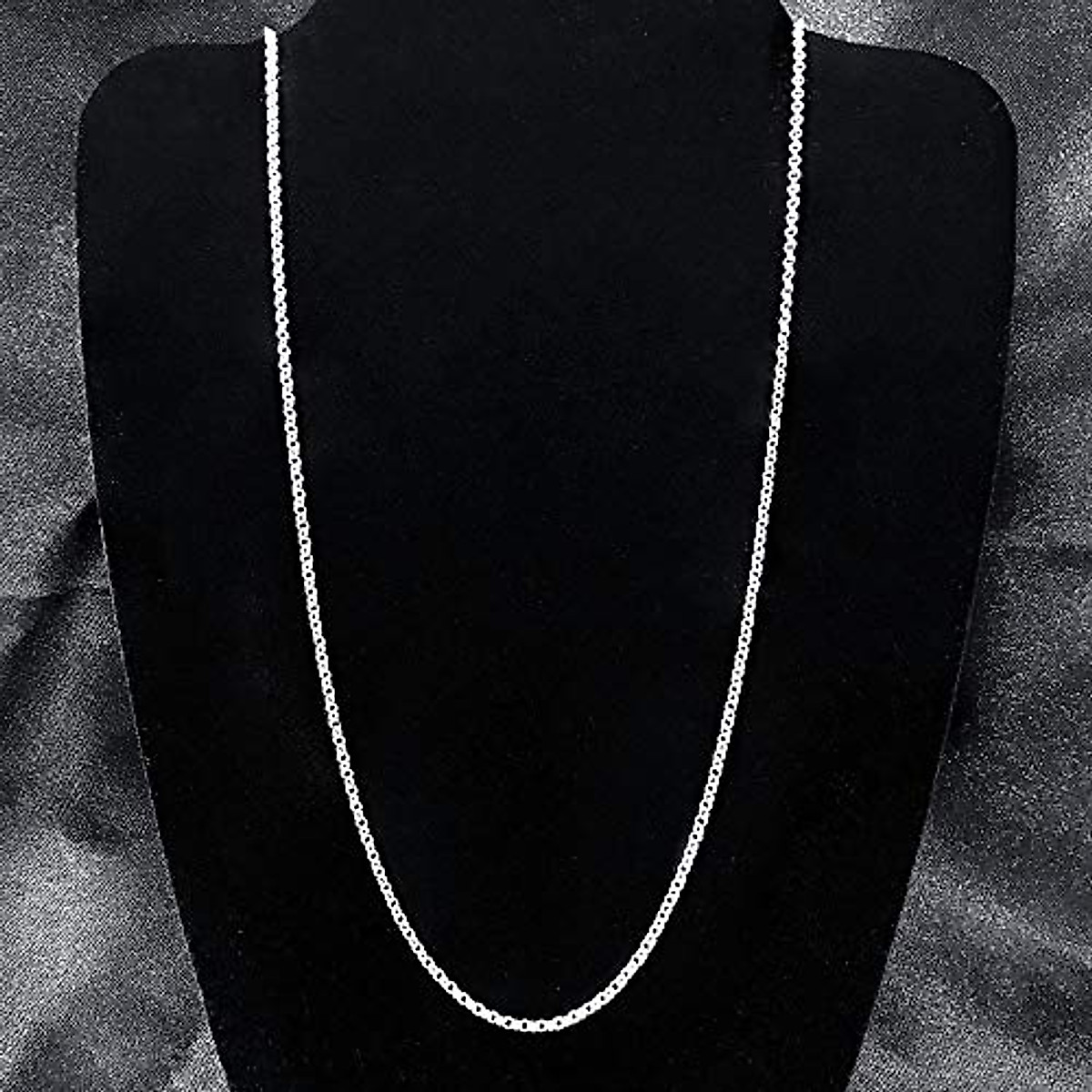 Gem Avenue Italian 925 Sterling Silver 1mm Rolo Sturdy 24 inch Chain Necklace for Women