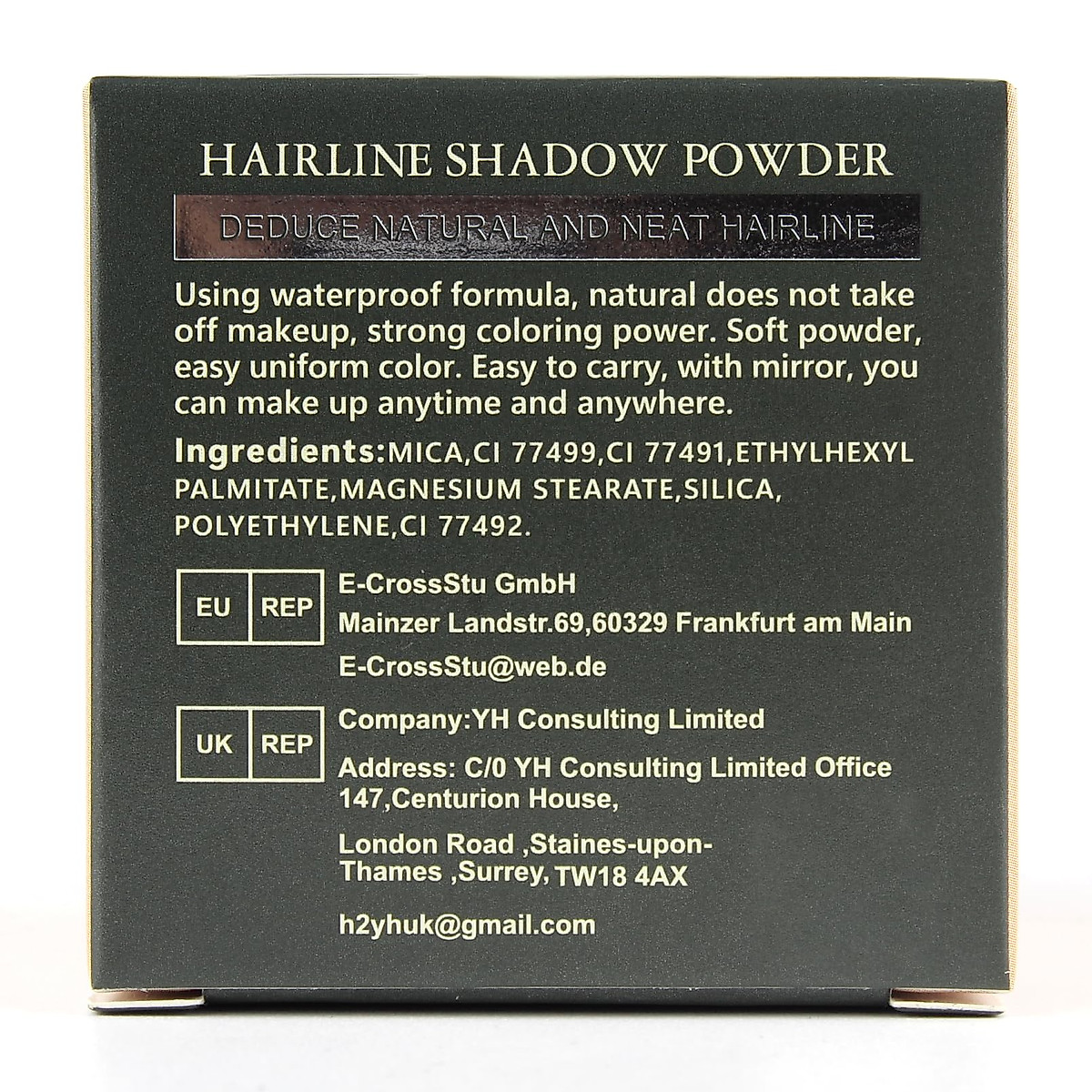 VOLLUCK Root Touch Up Hair Powder Root Cover Up Hairline Shadow Powder Stick, Root Touch Up for Thinning Hair for Women and Men, Bald Spots, Eyebrows, Beard Line, Gray