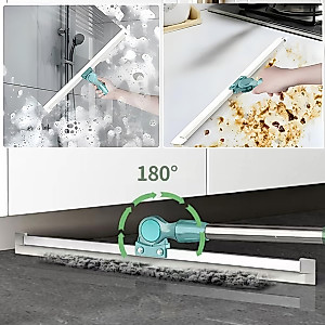 Silicone Magic Broom Sweeper, Multifunction Magic Broom, Floor Squeegee Broom with 50" Long Handle, Household Squeegee Broom for Floor Cleaning, Bathroom, pet Hair, Window,Kitchen Broom Head