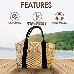 Rattan Women Shoulder Bags Large Capacity Female Summer, Beach, Minimalist, Daily, Top-handle Handbag,Straw Totes
