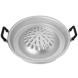 Cozinest Mookata Thai Korean Bbq Smoke Steak Grill Charcoal Pan Pork Hot Pot Aluminium Asian Cookware Style 12" 14" 16" (14 inch (35 cm)
