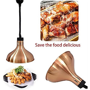 29 Cm Food Heat Lamp Food Warmer Lamp, Hot Food Heating Lamps Buffet Warmer Telescopic Kitchen Light Food Insulation Lamp, Adjustable Length 60-150cm,
