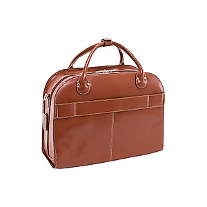 McKleinUSA Roseville W Series Leather Check-Point Friendly Briefcase, Brown (96644)