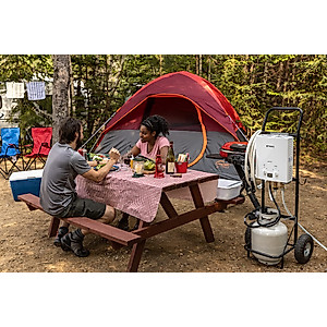 Onsen - Dolly Hand Cart for Portable Tankless Water Heaters - Mobile Hot Water Washing Station - Large 10 Inch Pneumatic Wheels - for Pet Grooming, Horse Stables, Hunting Camp & Camping