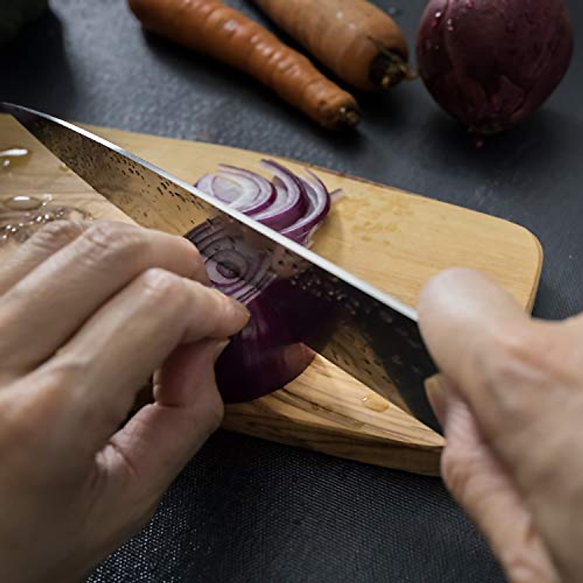 Knifesharks Chef Knife 8 inch - Japanese Super Steel - Razor Sharp, Superb Edge Retention, Rust-Proof, Stain & Corrosion Resistant Chefs Knives