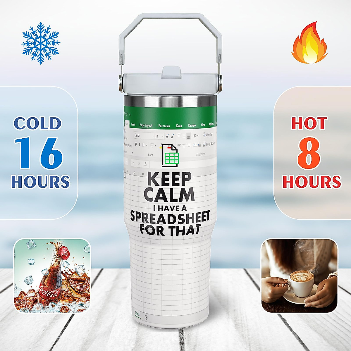 thmasamwr 30oz Excel Tumbler, Spreadsheet Coffee Mug, Relax I Have A Spreadsheet For That Mug for Accountant, CPA, Coworker, Funny Spreadsheet Excel Gifts for Men Women