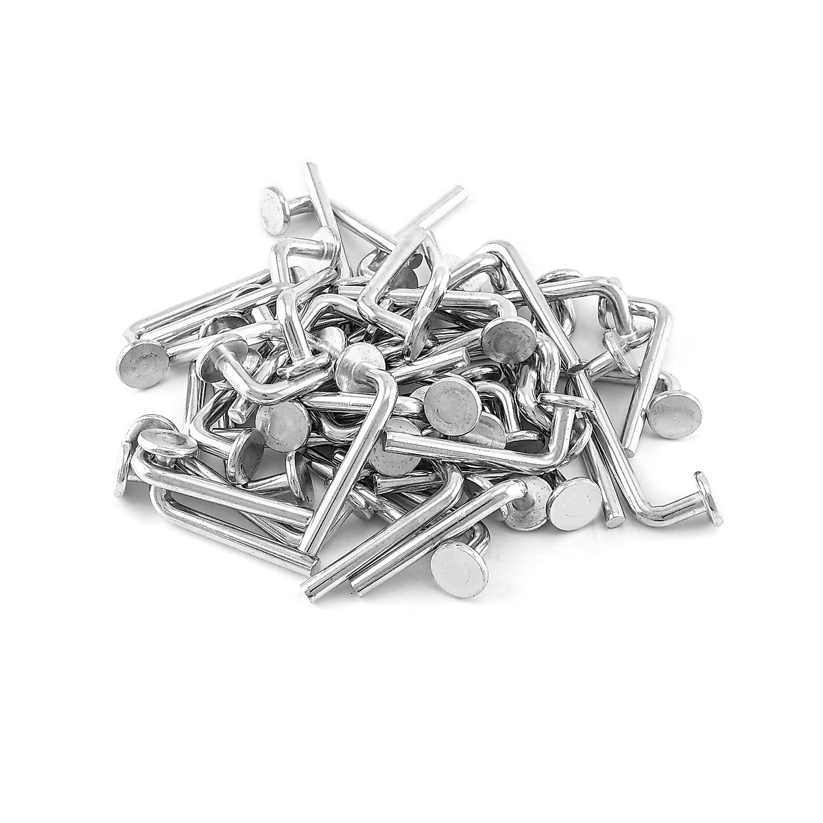 QWORK Pallet Rack Drop Pin, 100 Pcs M7x55mm Accessory Shelving System, Heavy Duty J Bolt Safety Universal Pins, Cross Beam Locker Drop Pin for Warehouse, Home