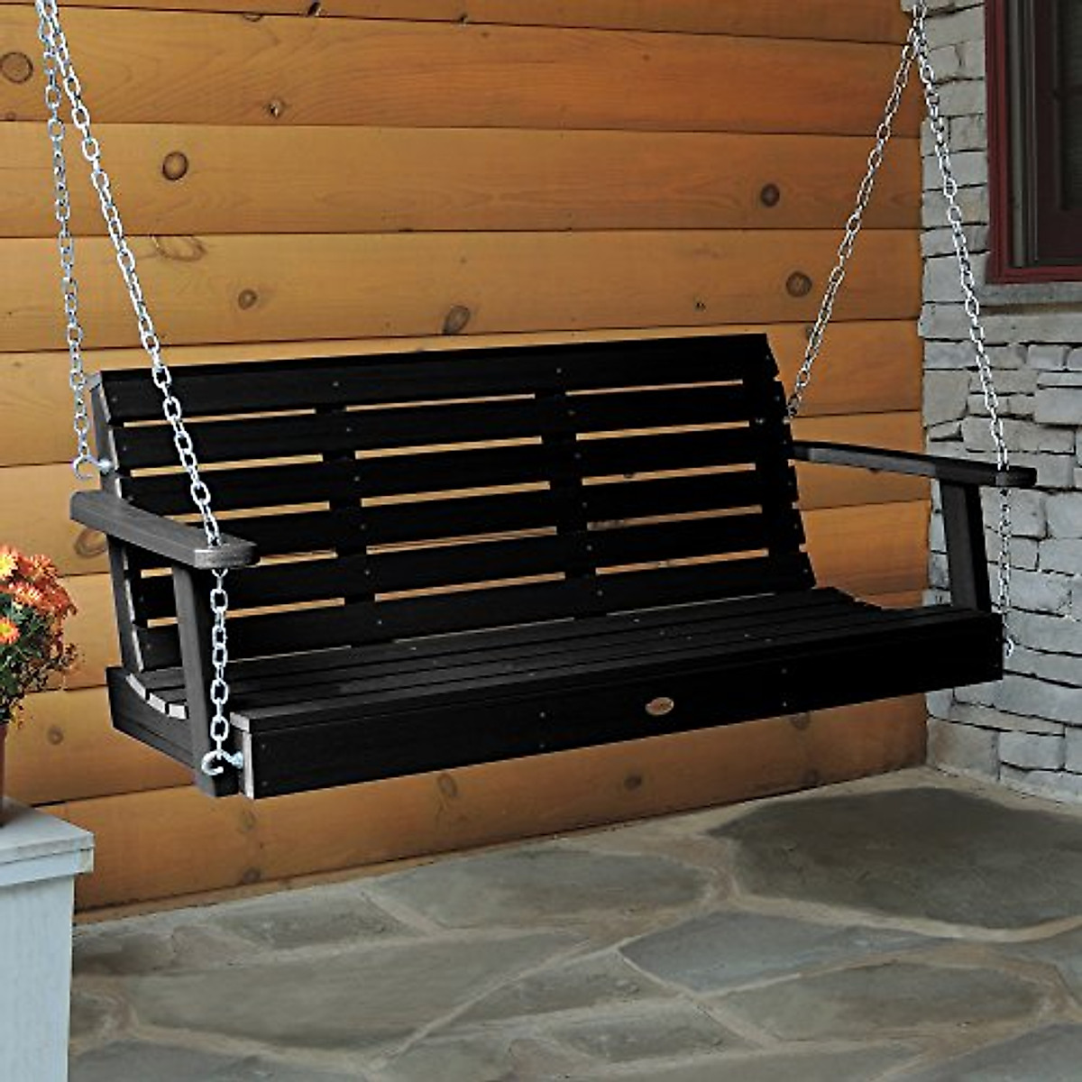 Highwood AD-PORW1-BKE Weatherly Porch Swing, 5 Feet, Black