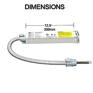 20W LED Emergency Driver 100-247V AC, 175V DC Rechargeable LED Emergency Light Backup Battery, UL Listed with 5-Year Warranty, Over 90mins Emergency Time,for Panel Light, Linear Light(10Pack) White