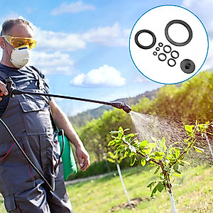 Msiud Sprayer Rubber Sealing Rings, O Type Essential Replacement Garden Seals Parts Pump Backpack Machine Irrigation Accessories Universal Seal Gasket Spare Complete Tough Compatible Piston Repair