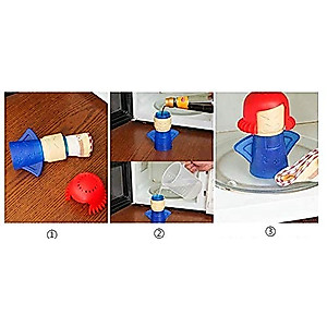 UgyDuky 4 Pack Angry Mom Microwave Cleaner Microwave Oven Steam Cleaner Doll Use Water and Vinegar High Temperature Cleaning Kitchen Cleaning Tool for Home and Office