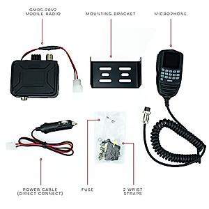BTECH GMRS-20V2 20W 200 Fully Customizable Channels Mobile GMRS Two-Way Radio. IP67 Submersible Waterproof, Repeater Compatible, Dual Band Scanning (VHF/UHF), FM, & NOAA Weather Broadcast Receiver