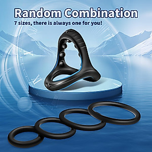 Sex Toys Penis Ring Cock Ring Set for Men, Cock Sexual Stimulation Device, Longer Harder Stronger Erection Cock Ring for Sex Men Erection Enhancing and Orgasm Sex Toy (9pcs-A) (9 Pcs-A)