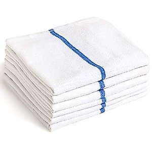 Liliane Collection 13 Bar Mops Kitchen Towels - 15" x 18" Commercial Grade 100% Cotton Kitchen Towels (High Density 28 oz/Dozen) - Terry Bar Mop Dish Towel - Thick and Absorbent