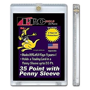Box(25) Pro-Mold 35pt. Magnetic One Touch Card Holders Holds Sleeved Card MH35S