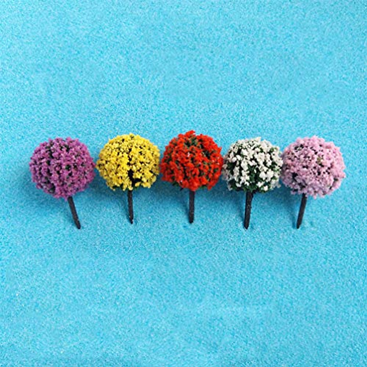 Hemoton 24pcs Micro Landscape Artificial Flower Mini Bundles Fairy Garden Flowers Moss Bonsai Tree Fairy Garden Plant Miniature DIY Landscape Ornament (Colorful)