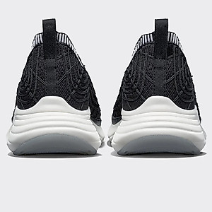 APL: Athletic Propulsion Labs Men's Techloom Zipline, Black/White/Ribbed, 10