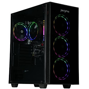 Periphio Terra Prebuilt Gaming PC - AMD Radeon Vega 8 Graphics | Ryzen 7 5700G (4.6GHz Turbo) | 1TB M.2 NVMe SSD | 16GB DDR4 RAM | Windows 10 Gaming Desktop Computer | WiFi + BT